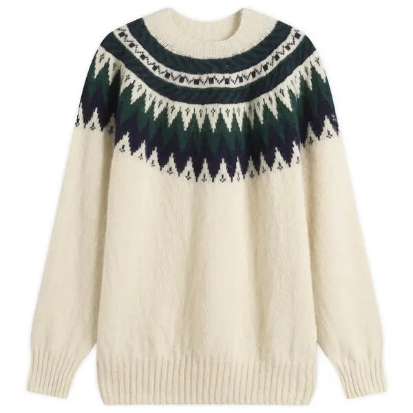HOWLIN BY MORRISON Howlin' Magician In The Mountain Fair Isle Jumper - Ecru