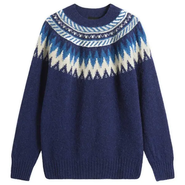 HOWLIN BY MORRISON Howlin' Magician In The Mountain Fair Isle Jumper - Magic Blue