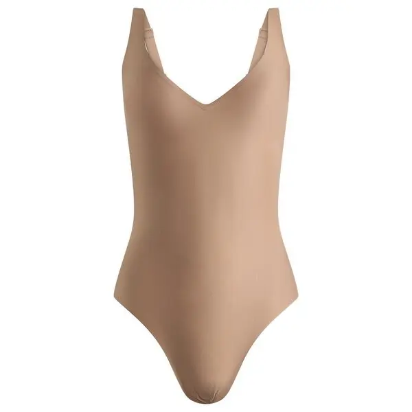 SKIMS Unlined Plunge Thong Bodysuit - Sienna