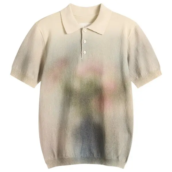 MAISON MARGIELA Knitted Cotton Polo Shirt - Ecru