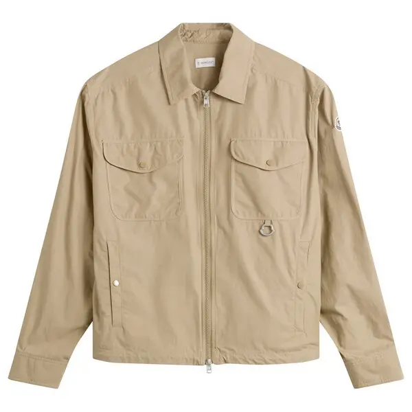 Moncler Zip Up Shirt Jacket In | Size: | Cotton/eva | End Clothing - Cream