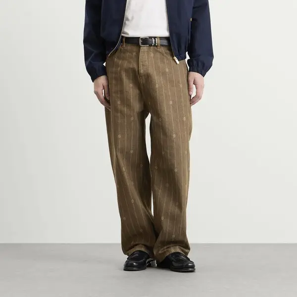 Drole De Monsieur Monogram Baggy Jeans