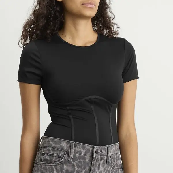 Good American Weightless Scuba Corset Bodysuit