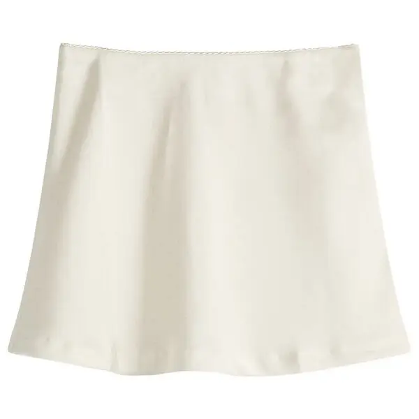 KIJUN Polka Dot Satin Mini Skirt - Ivory