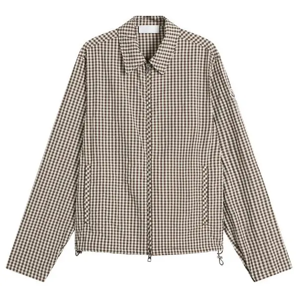 Moncler Checked Zip Up Shirt Jacket