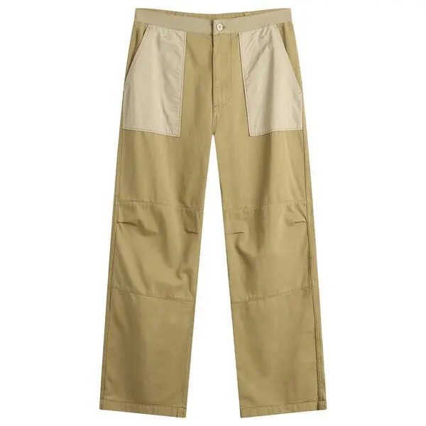 MAISON MARGIELA Cotton Contrast Workwear Pant - Khaki