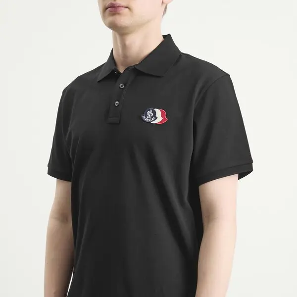 Moncler Tripe Crest Polo Shirt