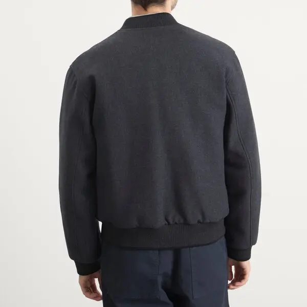Dries Van Noten Brushed Cotton Twill Bomber Jacket