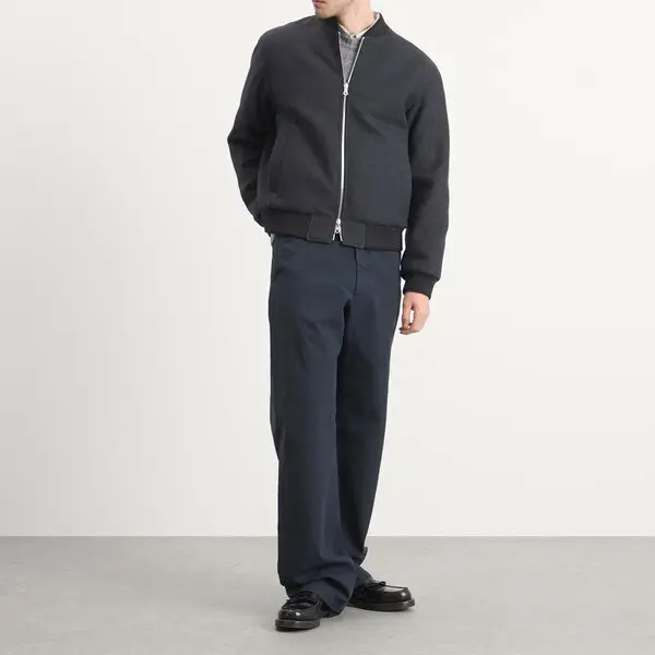 Dries Van Noten Brushed Cotton Twill Bomber Jacket