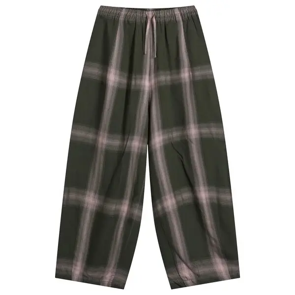 Needles H.d Rayon Plaid Pants - Green