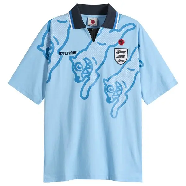 ICECREAM Running Dog Football Shirt - Blue