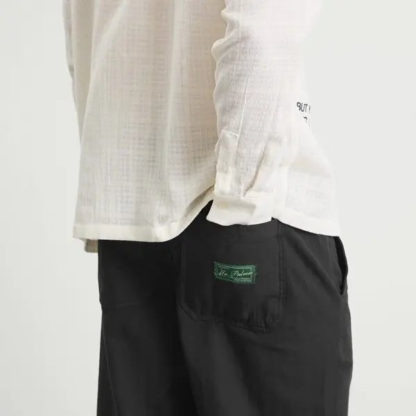 PALMES Lucien Herringbone Trousers - Black