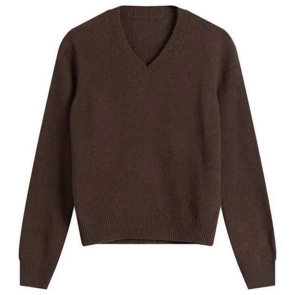 MAISON MARGIELA V-neck Knitted Jumper - Brown