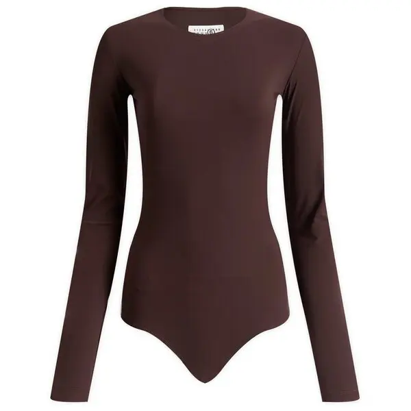 MAISON MARGIELA Long Sleeve Bodysuit - Brown
