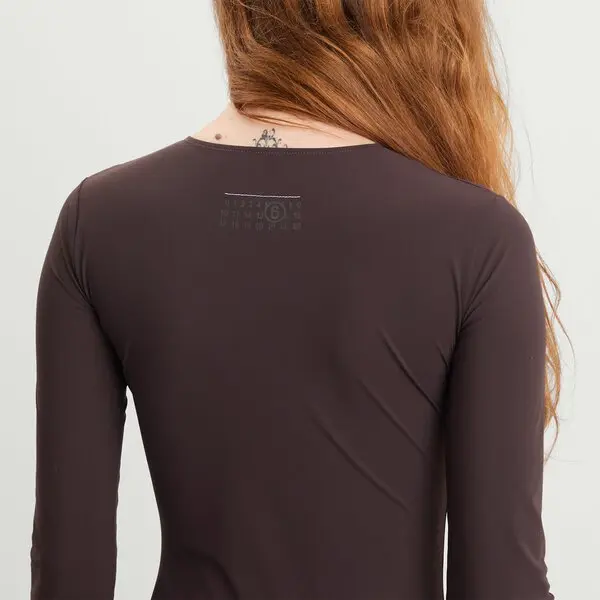 MAISON MARGIELA Long Sleeve Bodysuit - Brown
