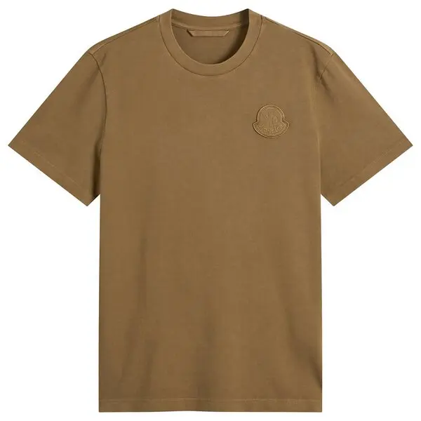 Moncler Washed Heavy Cotton T-shirt - Brown