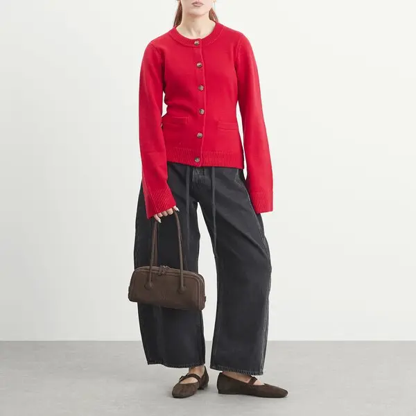 Good American Button Front Knit Cardigan