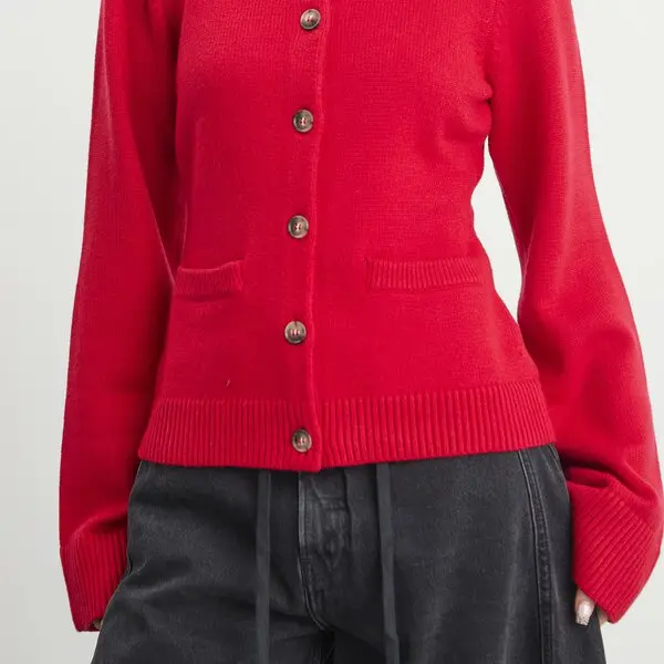 Good American Button Front Knit Cardigan