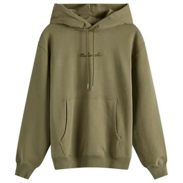 MAHARISHI Embroided Popover Hoodie - Olive