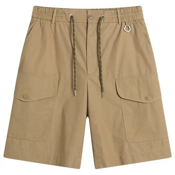 Moncler Drawstring Cargo Shorts - Tan