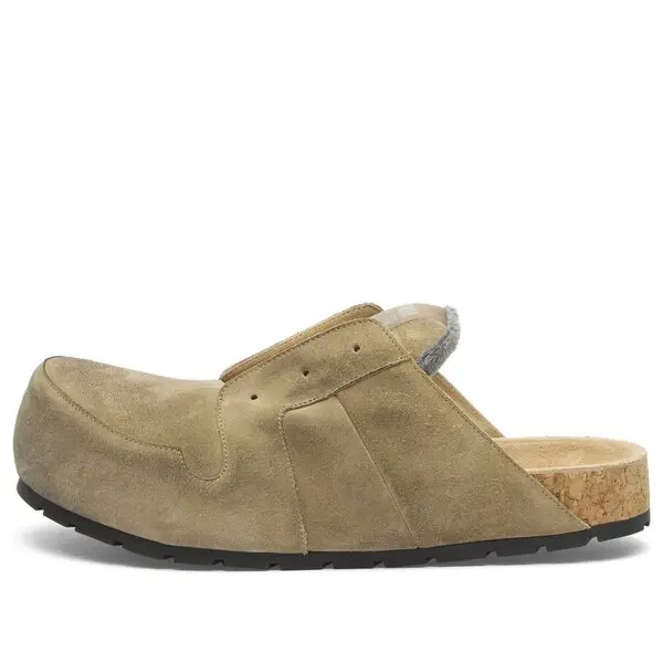 Balenciaga Worn Out Suede Mule - Beige