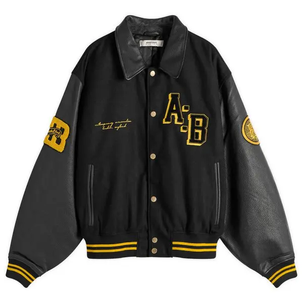 ABOUT:BLANK Letterman Jacket - Black