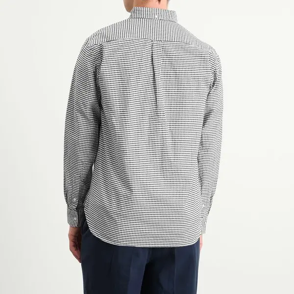 BEAMS Button Down Gingham Oxford Shirt