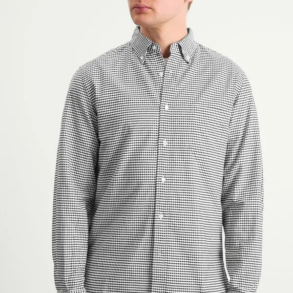 BEAMS Button Down Gingham Oxford Shirt