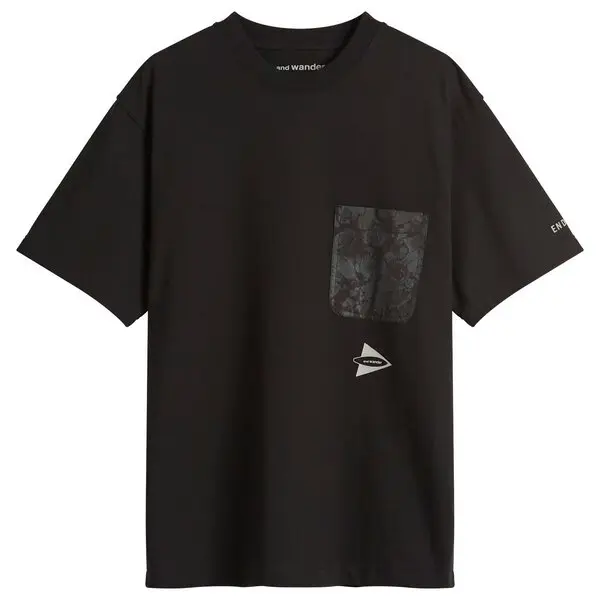 AND WANDER End. X Print Pocket T-shirt - Black