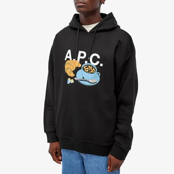 A.p.c. X End. 'coffee Club' Pierre Hoodie - Black
