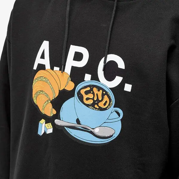 A.p.c. X End. 'coffee Club' Pierre Hoodie - Black