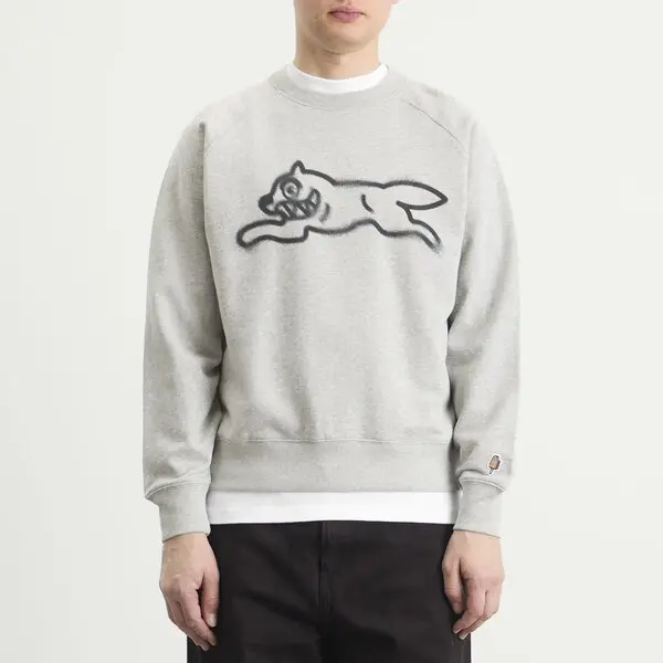 ICECREAM Spray Paint Running Dog Crewneck Sweatshirt