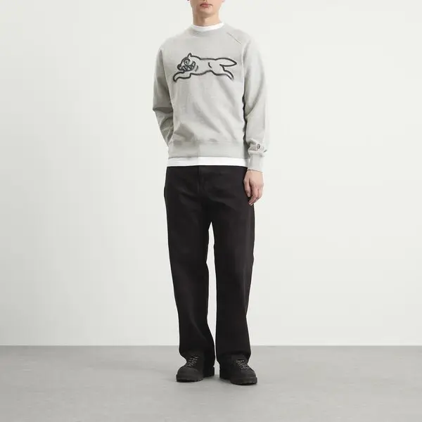 ICECREAM Spray Paint Running Dog Crewneck Sweatshirt