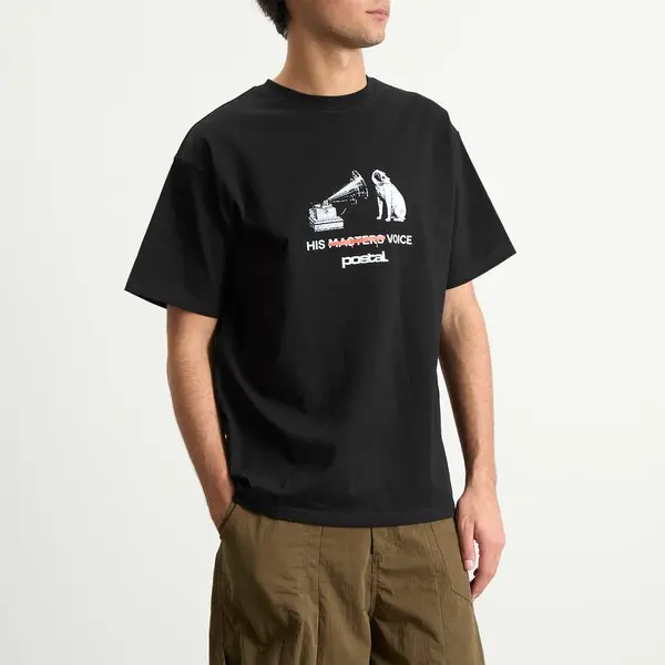 POSTAL His Masters Voice T-shirt - Black