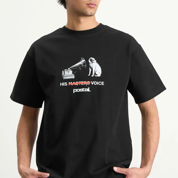 POSTAL His Masters Voice T-shirt - Black