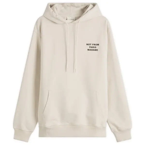 Drole De Monsieur Not From Paris Madame Slogan Hoodie - Mastic