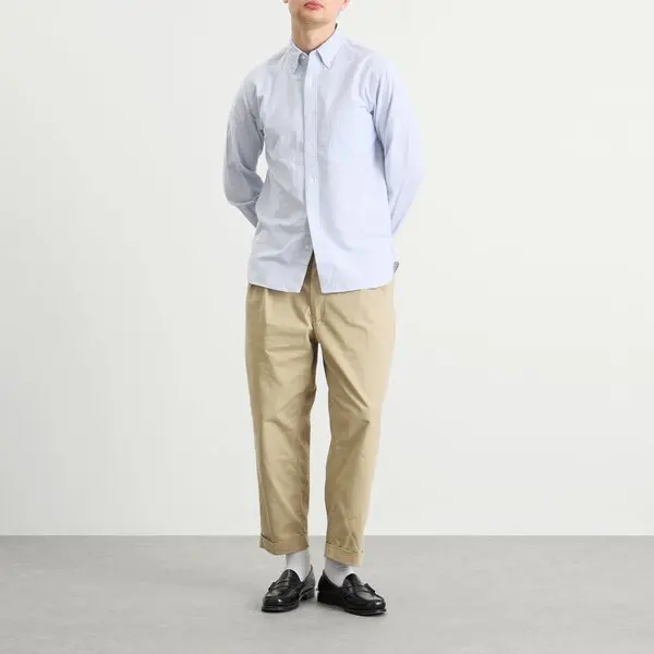 BEAMS 2 Pleat Chino - Khaki