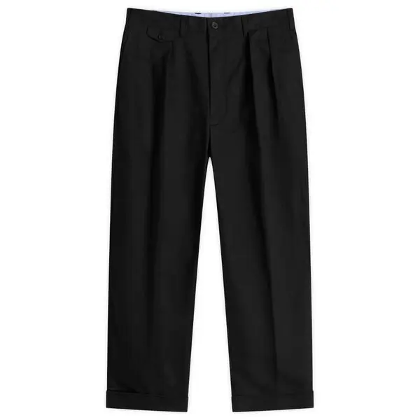 BEAMS 2 Pleat Chino - Black