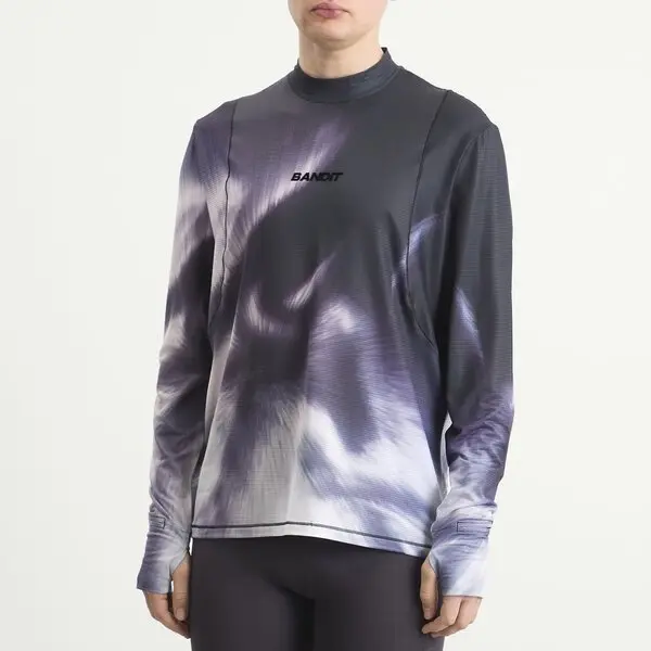 BANDIT Auragrid Mockneck Long Sleeve Top