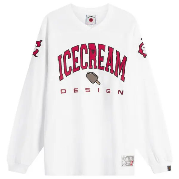 ICECREAM Design Longsleeve T-shirt - White
