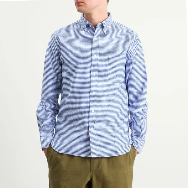 BEAMS Button Down Gingham Oxford Shirt