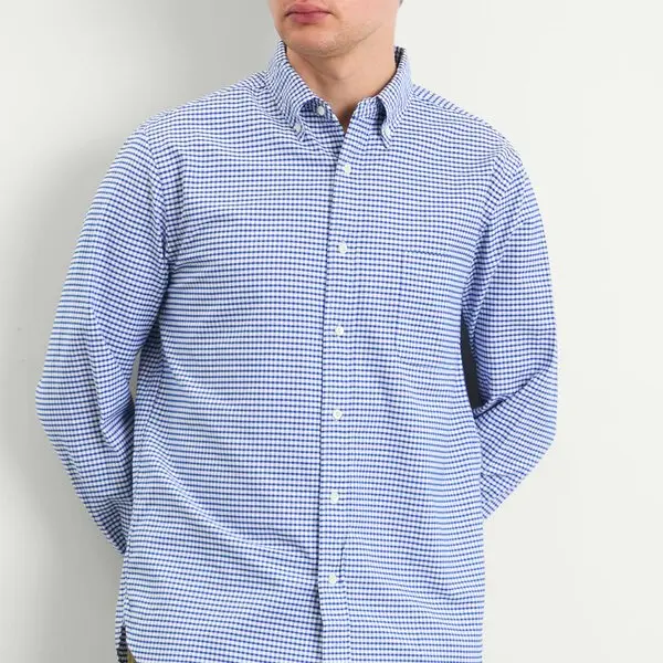 BEAMS Button Down Gingham Oxford Shirt