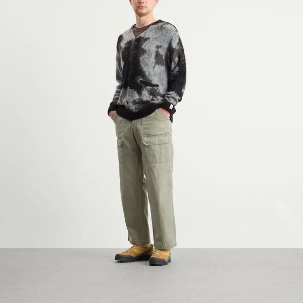 MANASTASH Blurry Jaquard Cardigan - Black