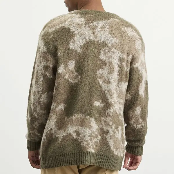 MANASTASH Blurry Jacquard V-neck Cardigan - Grey