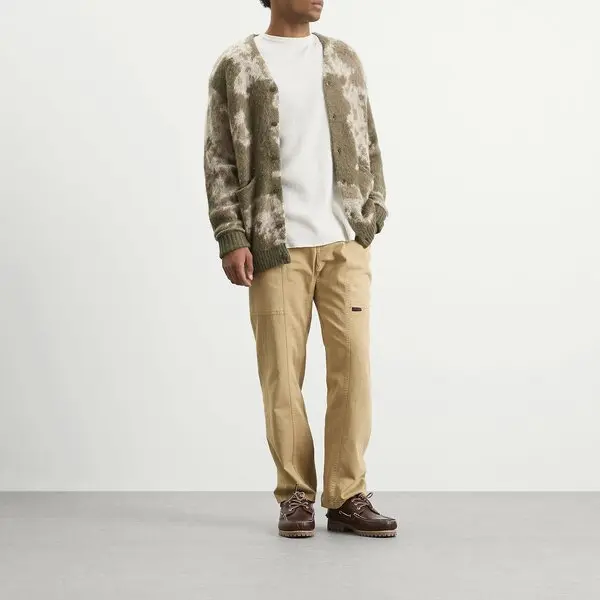 MANASTASH Blurry Jacquard V-neck Cardigan - Grey