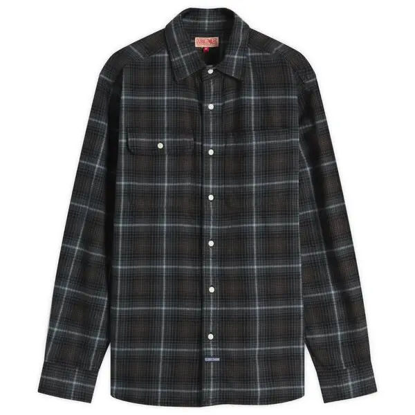 DUBBLEWARE Heritage Check Work Shirt - Brown