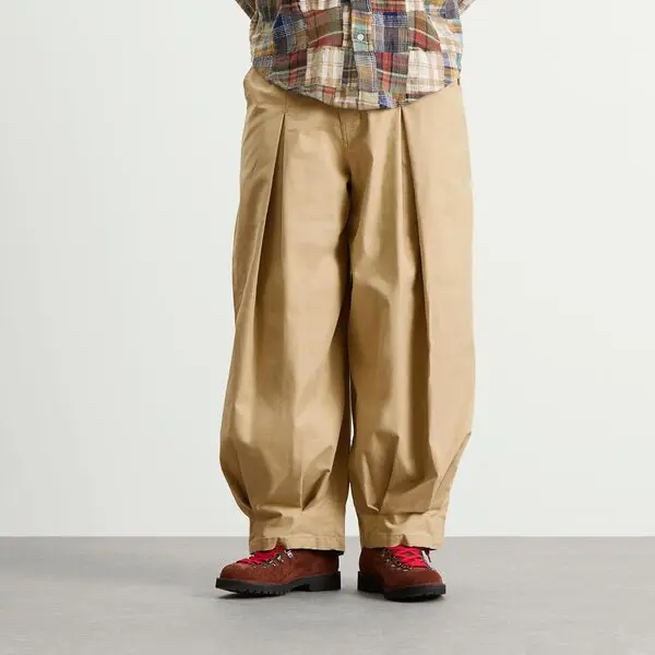 ANGLAN Unbalance Long Tuck Balloon Pants