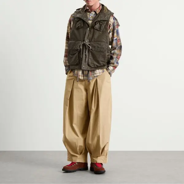ANGLAN Unbalance Long Tuck Balloon Pants