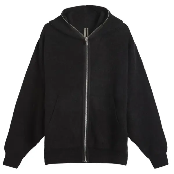 Rick Owens Alpaca Gimp Hoodie - Black