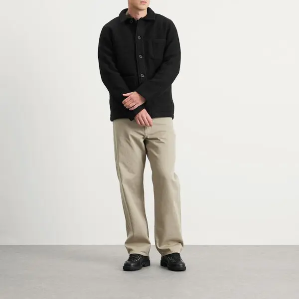 Universal Works Wool Fleece Field Jacket - Black